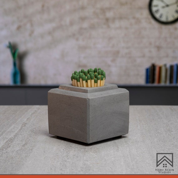Concrete Cube Match Striker Match Striker Matchstick | Etsy