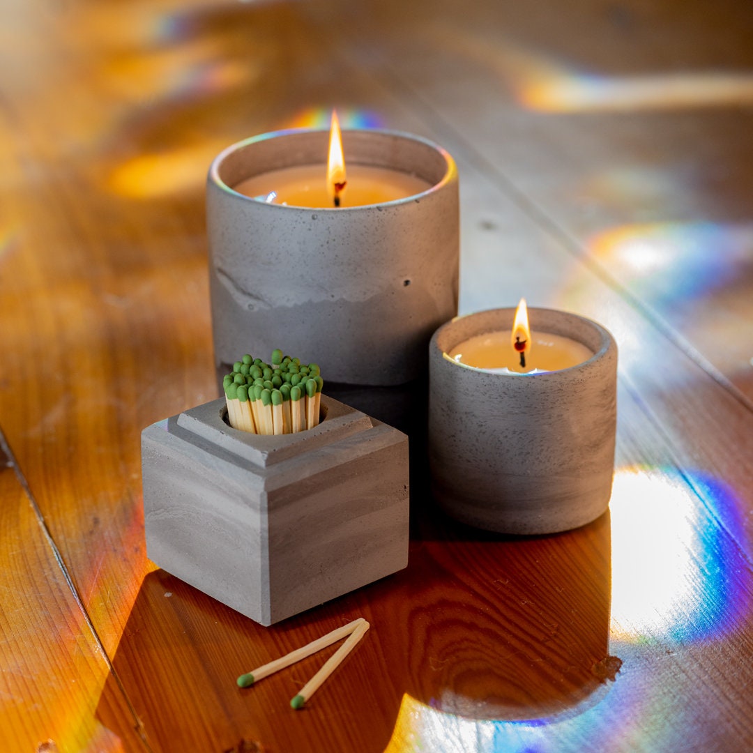 Concrete Cube Match Striker Match Striker Matchstick - Etsy