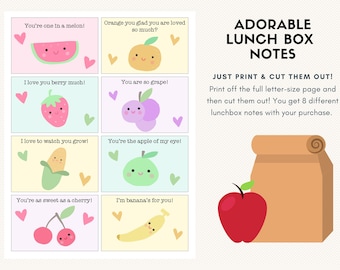 Printable Lunchbox Notes for Kids, Kindergarten Positive Affirmation ...