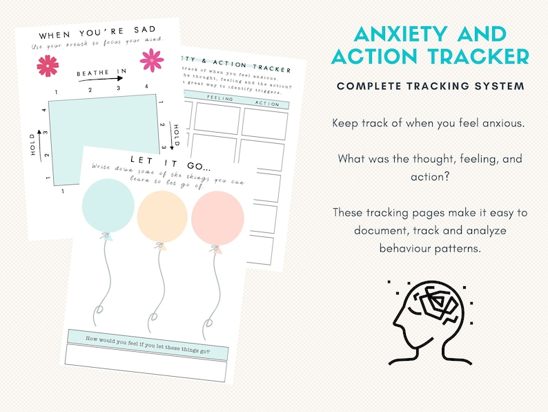 CBT Worksheets for Kids, Anxiety Relief Worksheets, Therapy Printables ...