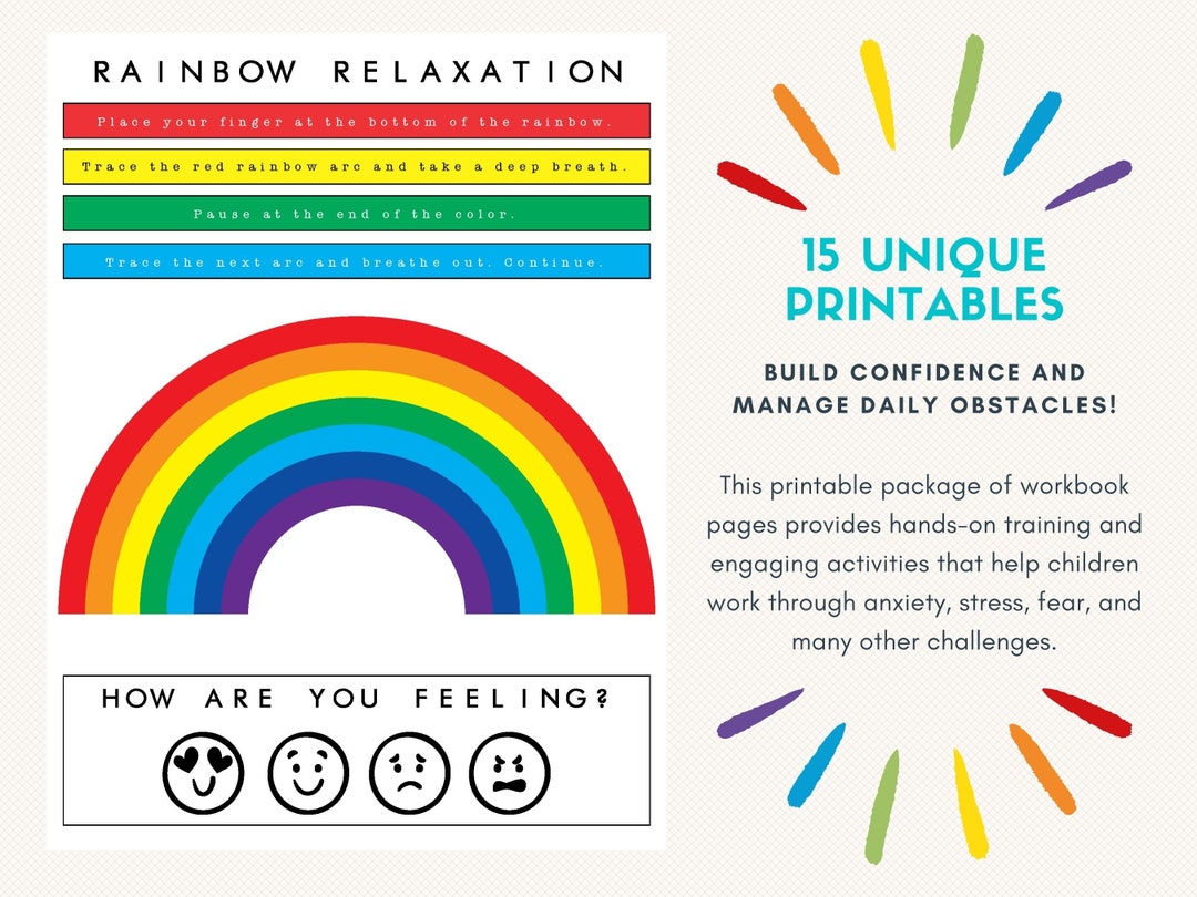 CBT Worksheets for Kids, Anxiety Relief Worksheets, Therapy Printables ...