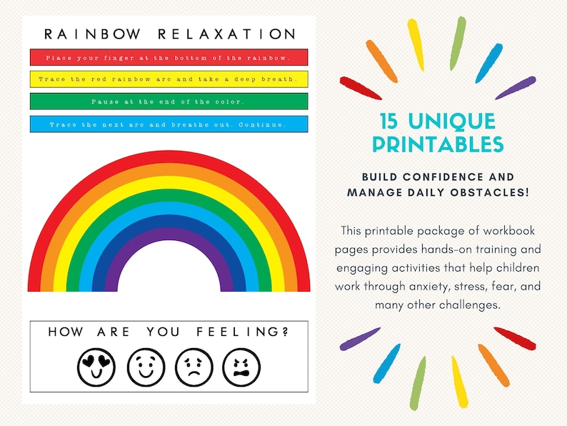 CBT Worksheets for Kids, Anxiety Relief Worksheets, Therapy Printables ...