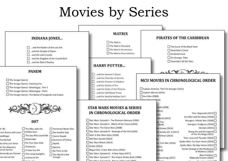 Ultimate Movie Bucket List - Etsy