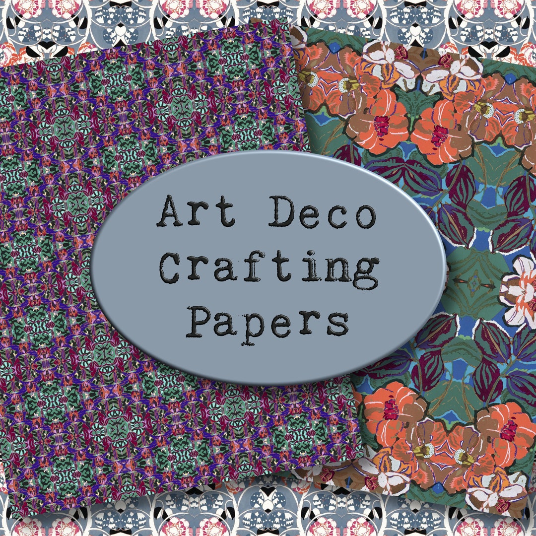 Art Deco 1920s Kaleidoscope Papers, Art Deco Scrapbook Paper, Junk ...