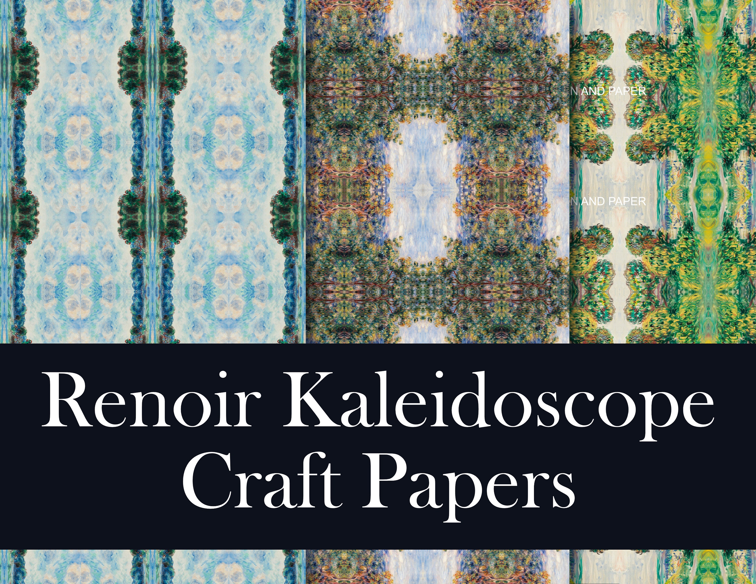 Renoir Kaleidoscope Digital Paper Set | Etsy