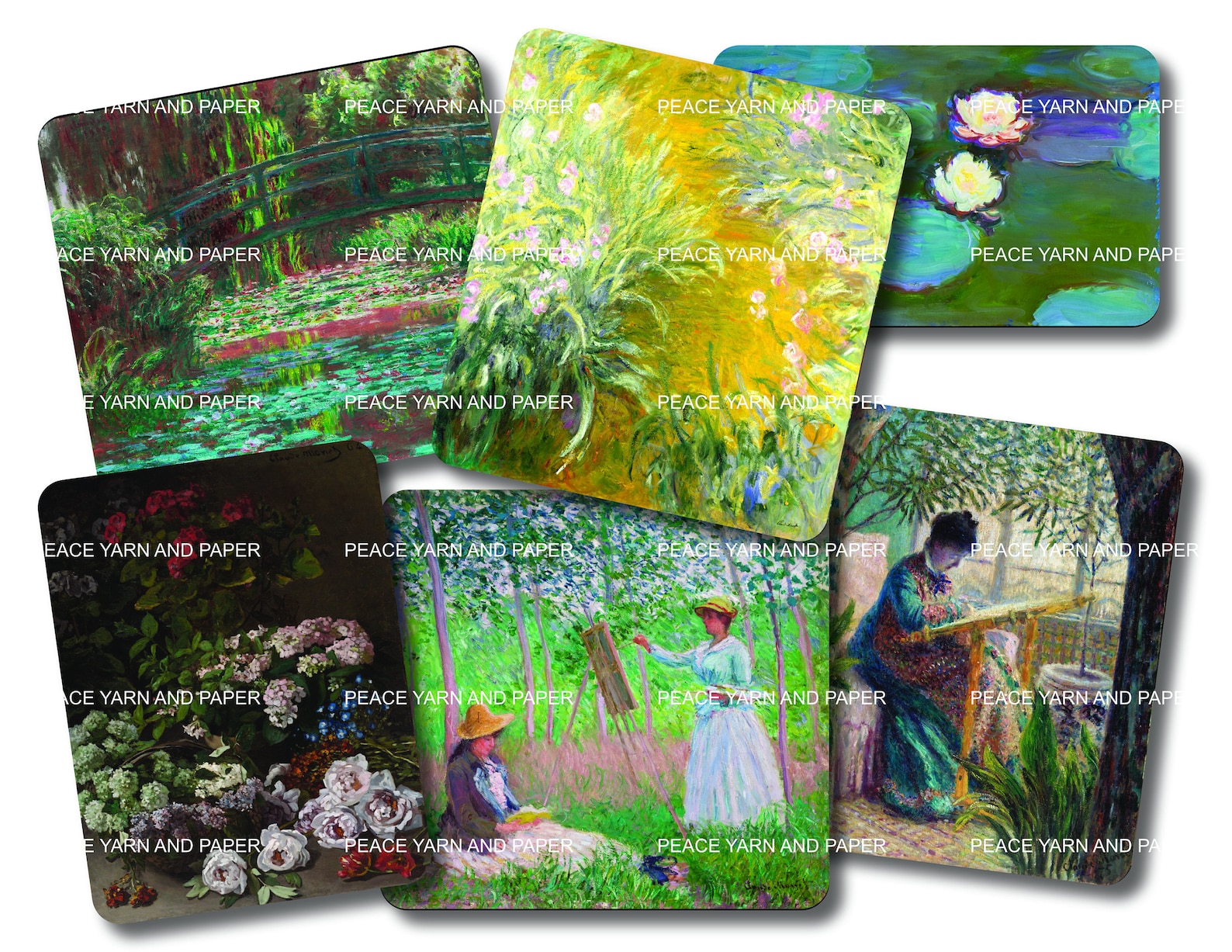 Claude Monet Journal Prints Kit, Monet Scrapbook Paper, Monet ...