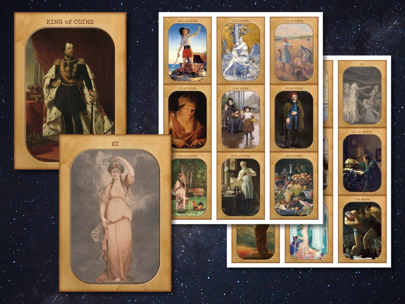 FINE ART TAROT Cards Printable Divination Deck - Etsy
