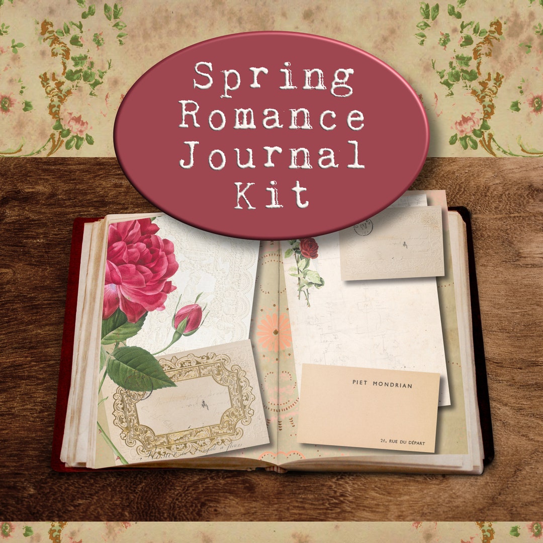 Spring Romance Journal Prints Kit, Journal Pages, Floral Journal ...