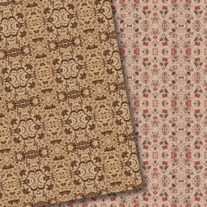 Antique Miniature Wallpaper Designs, Dollhouse Wallpaper - Etsy