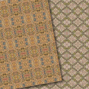 Antique Miniature Wallpaper Designs, Dollhouse Wallpaper - Etsy