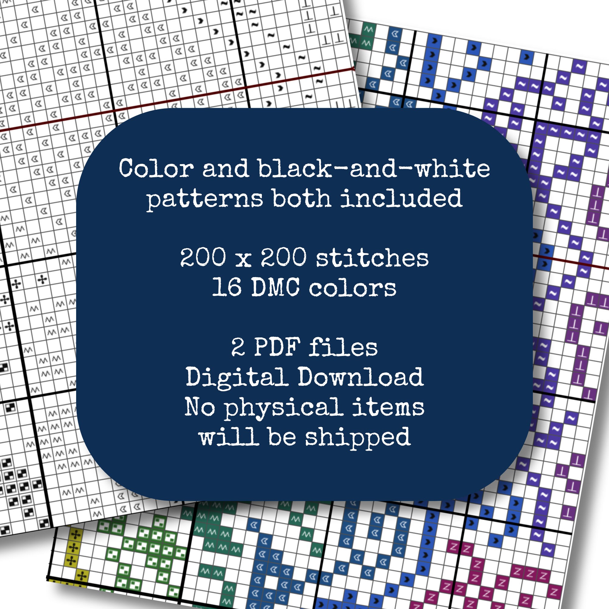 Rainbow Block Cross Stitch Pattern - Etsy