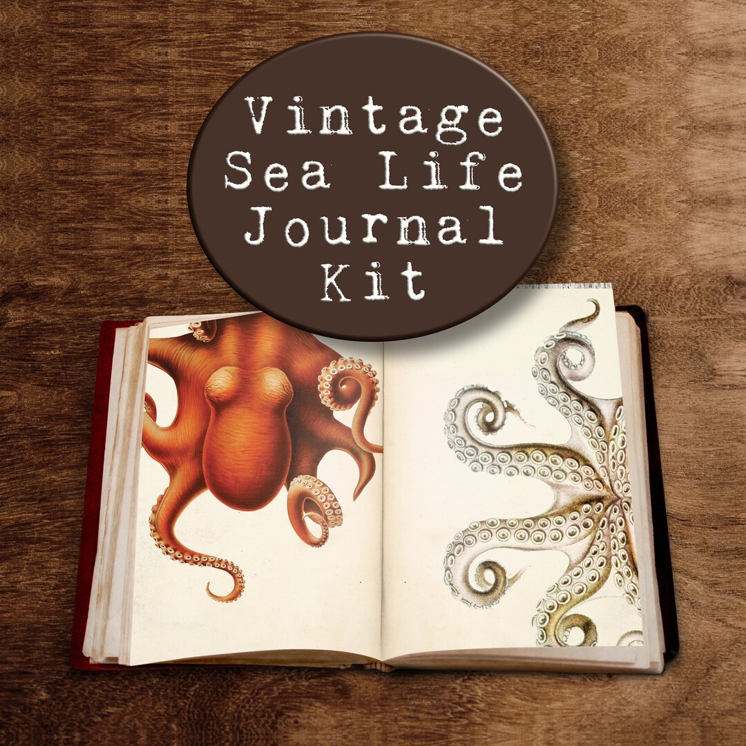 Vintage Sea Life Journal Page Prints - Etsy