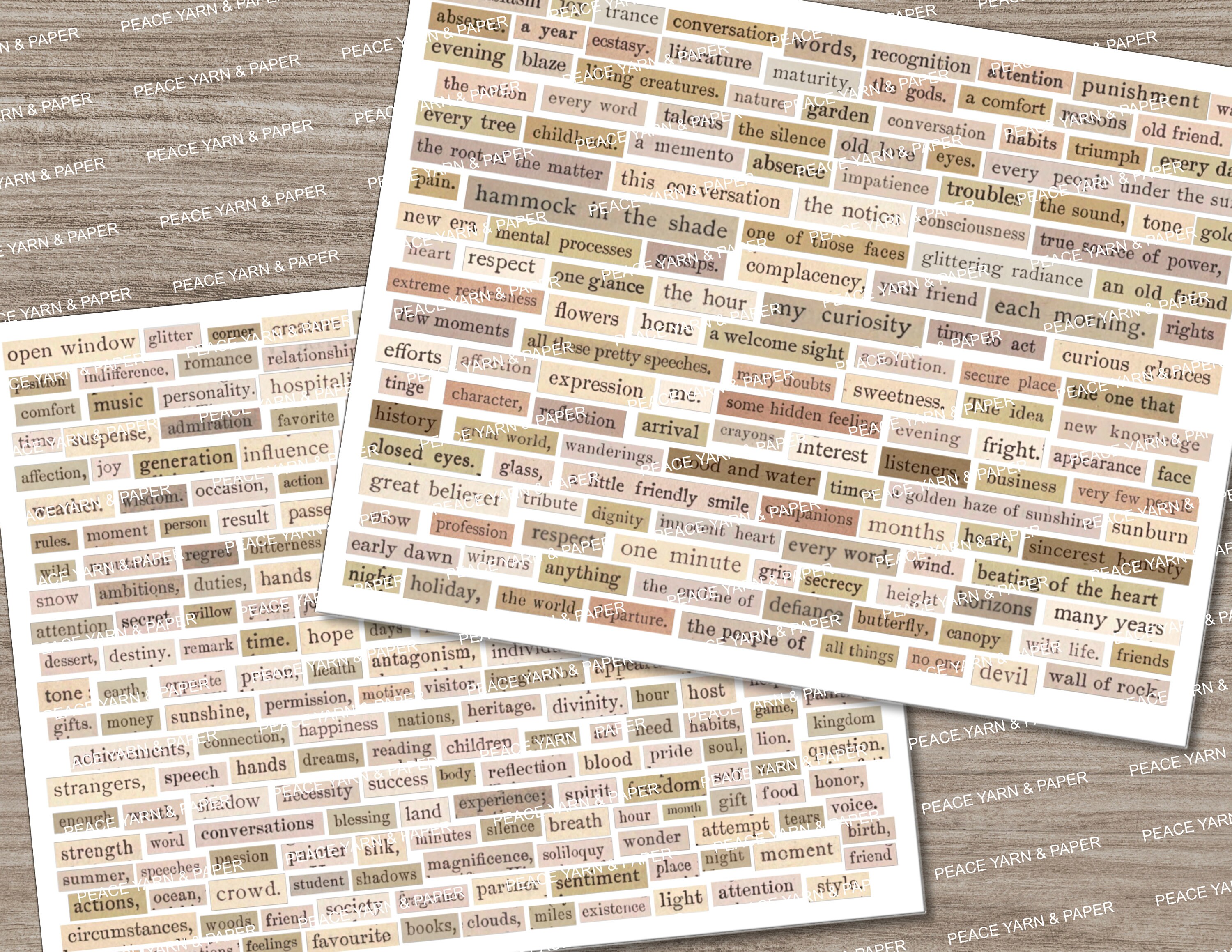 Vintage Words & Phrases Printable Digital Download | Etsy