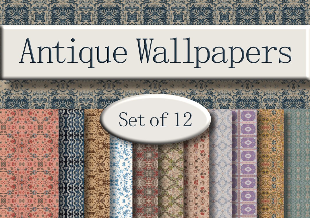 Antique Miniature Wallpaper Designs Dollhouse Wallpaper - Etsy