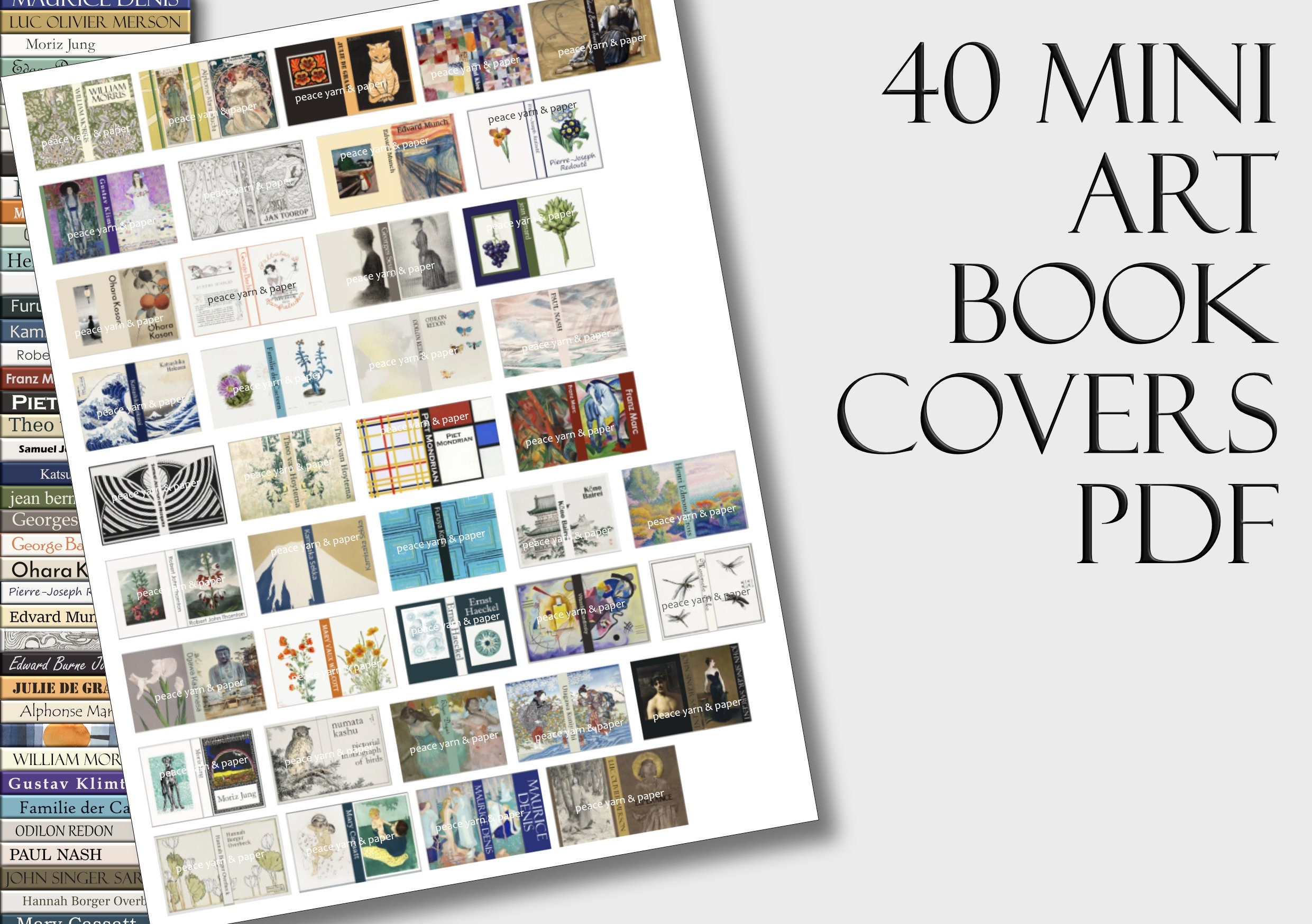Miniature Fine Art Book Covers PDF, Dollhouse Books, Miniature Books to ...