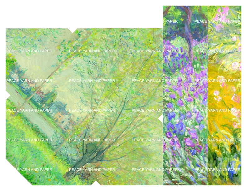 Claude Monet Journal Prints Kit, Monet Scrapbook Paper, Monet ...