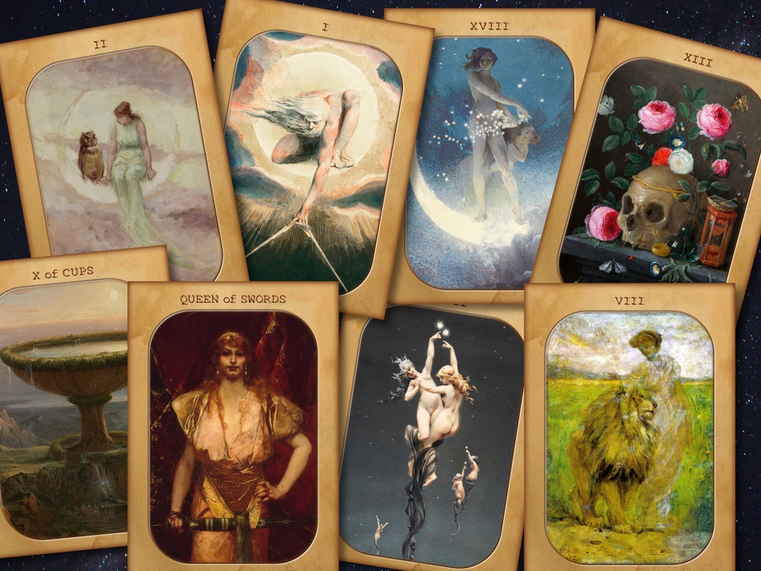 FINE ART TAROT Cards Printable Divination Deck, Original Tarot ...