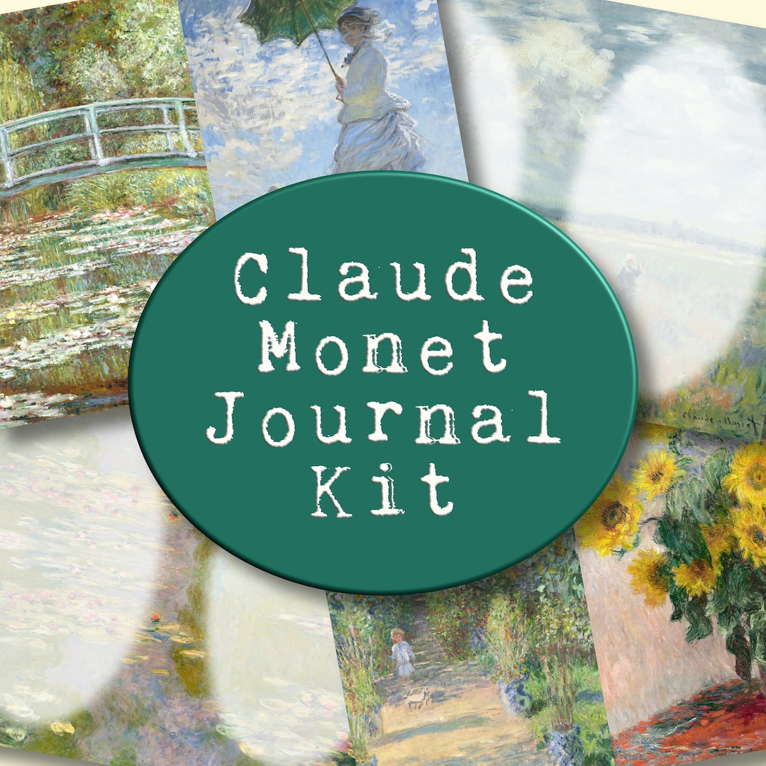 Claude Monet Journal Prints Kit, Monet Scrapbook Paper, Monet ...