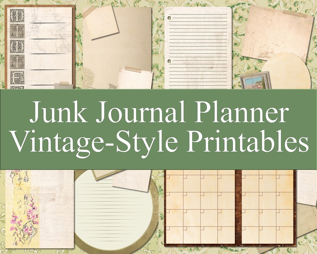 Junk Journal Planner Printable Pages - Etsy