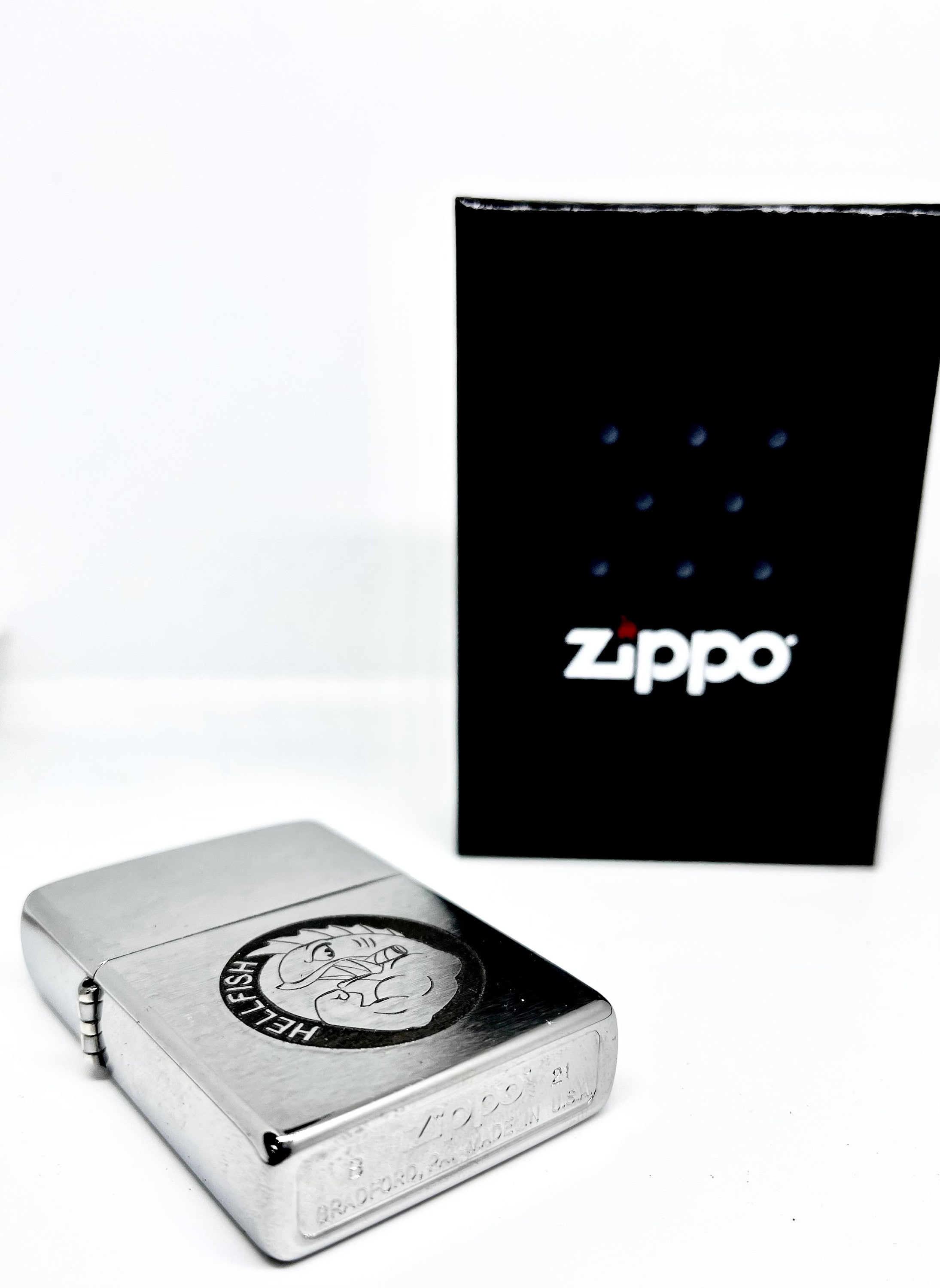 Original Zippo - Flying Hellfish - Etsy