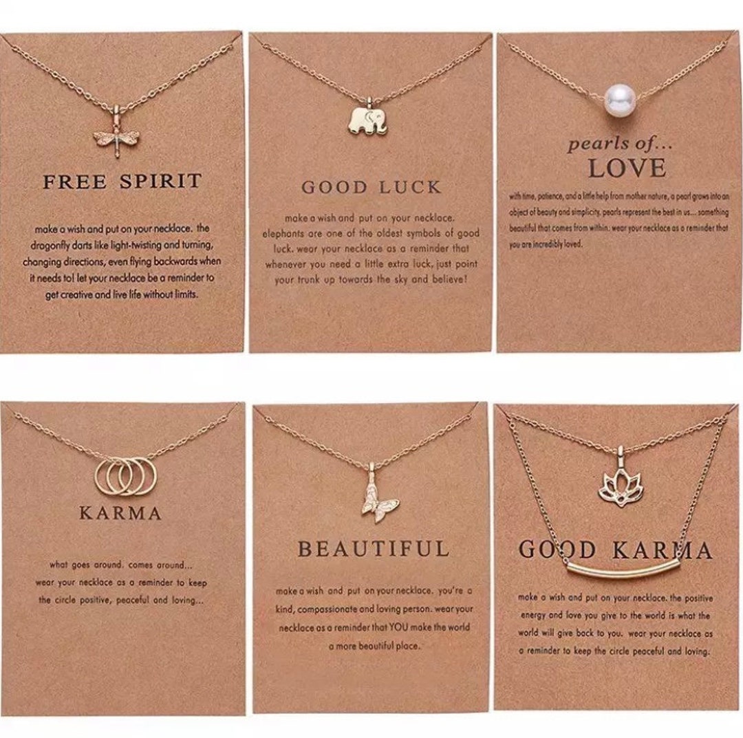 Necklace with meaning, Message card necklace, Meaningful gift, Gift ...