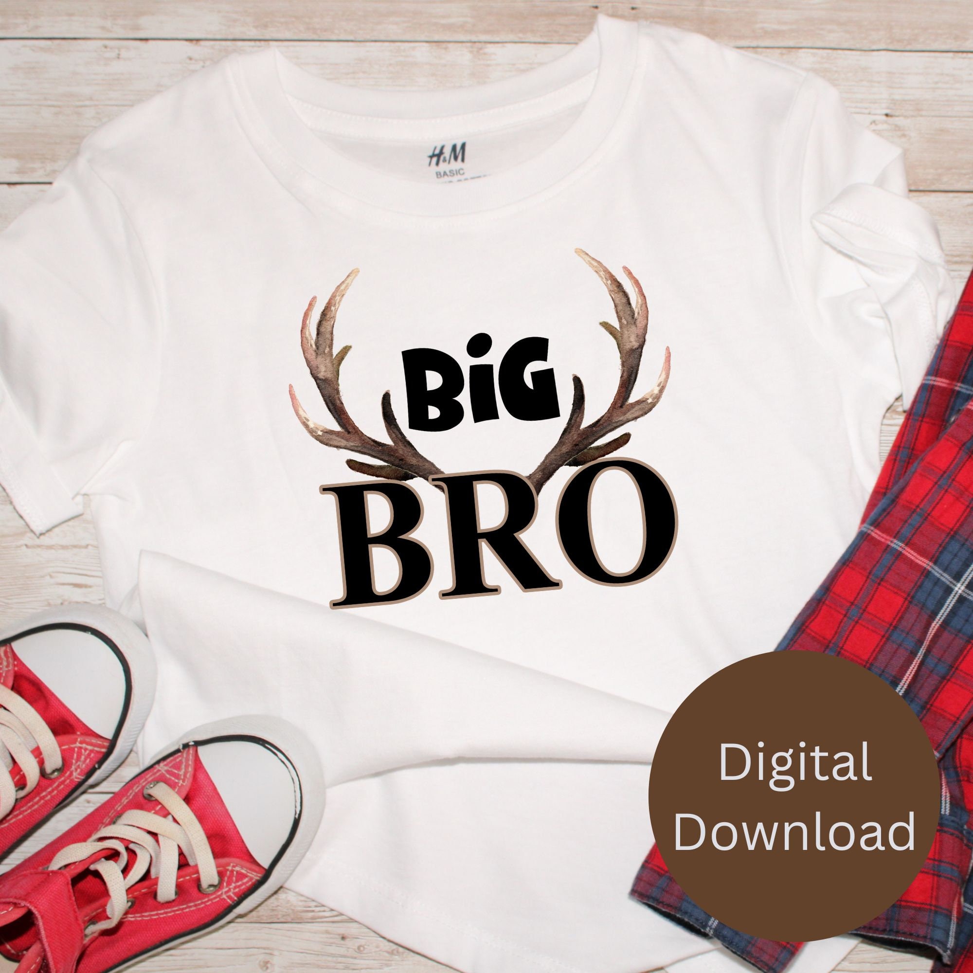 Big Bro Antler Design: Deer PNG, Hunter Graphic (digital Download) - Etsy