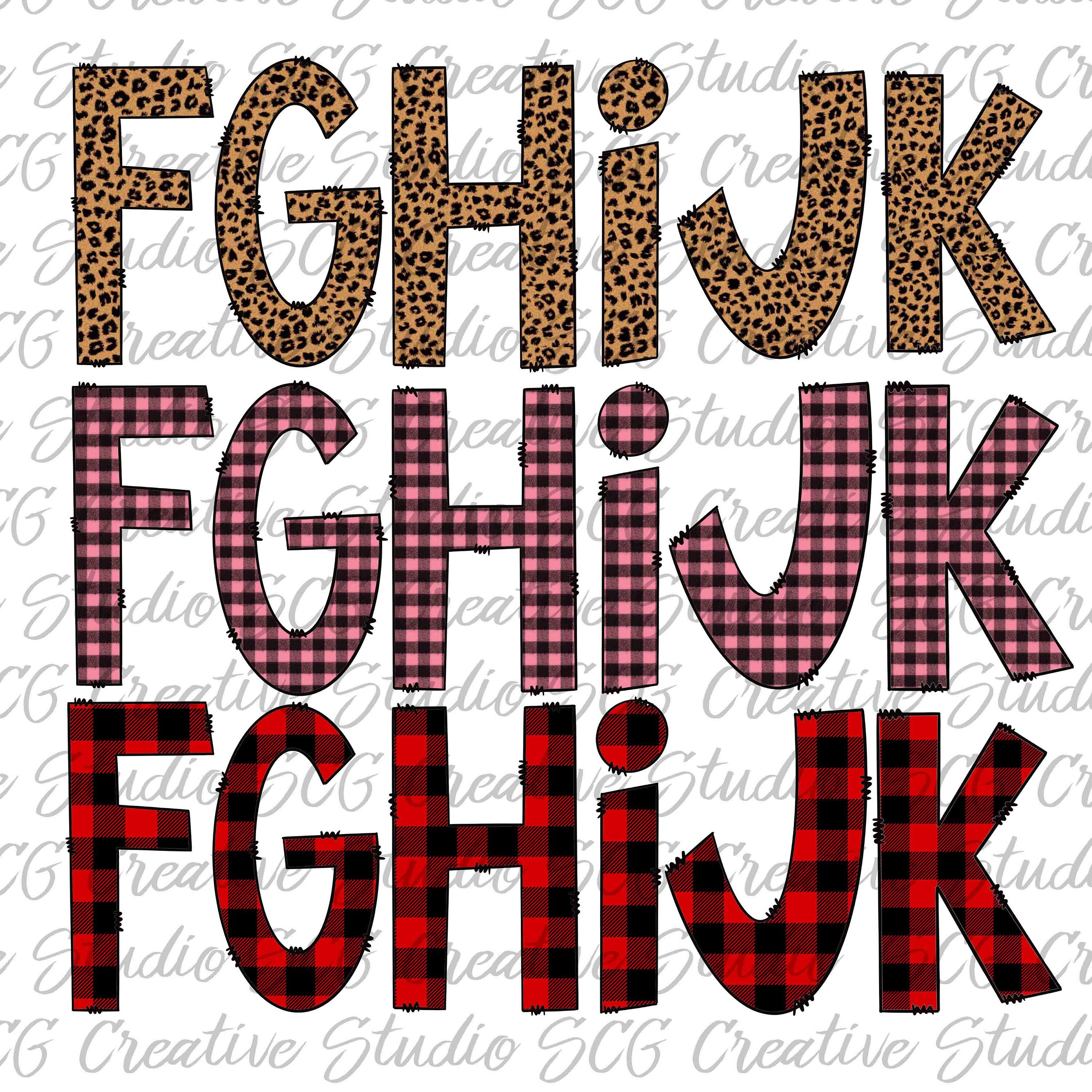 Doodle Letters Alphabet Sublimation Designs Downloads | Etsy