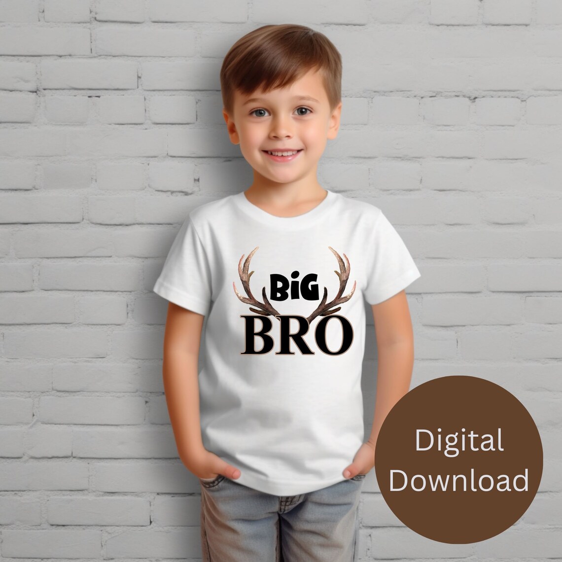 Big Bro Antler Design: Deer PNG, Hunter Graphic (digital Download) - Etsy