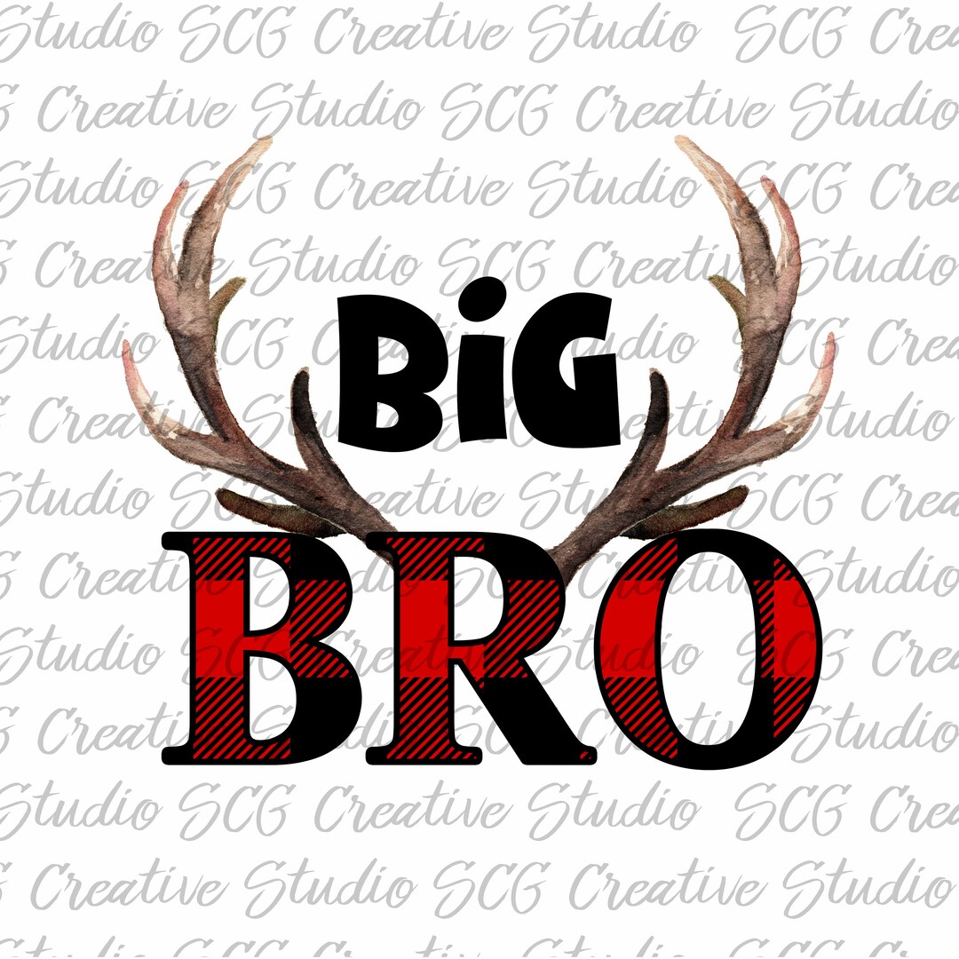 BIG Brother Sublimation Designs Downloads Antler Deer - Etsy