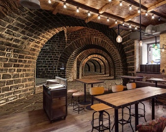 Tunnel wall mural | Etsy