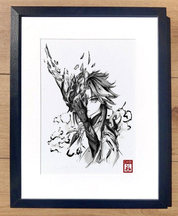 Fanart Print Xiao Genshin Impact Print Etsy