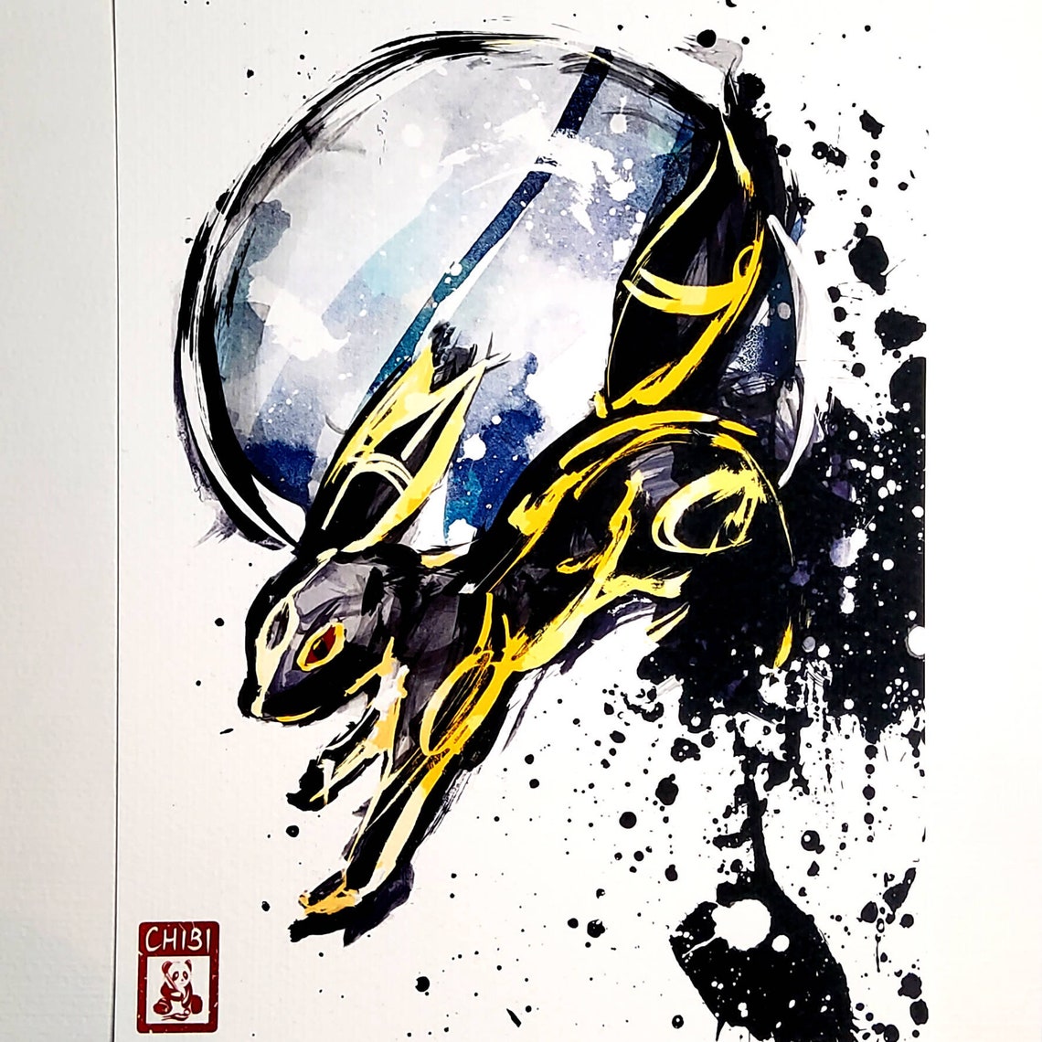 Fanart Print - Umbreon Pokemon Ink Print - Etsy