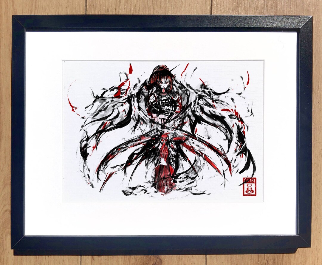 Fanart Print Diluc Red Dead of Night Ver. Genshin Impact Print - Etsy