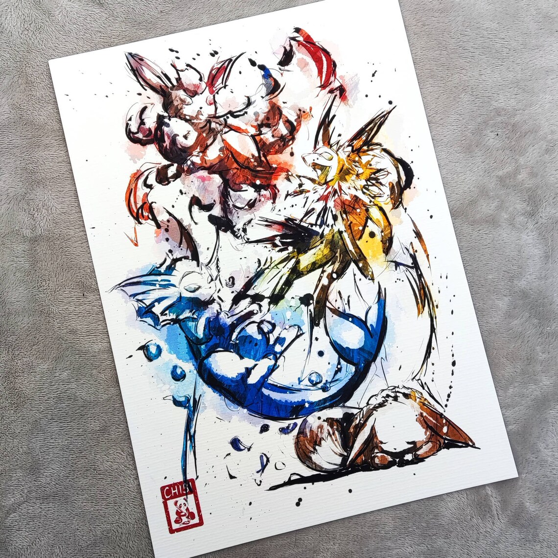 Fanart Print Pokemon Eevee Eeveelutions Fan Art - Etsy