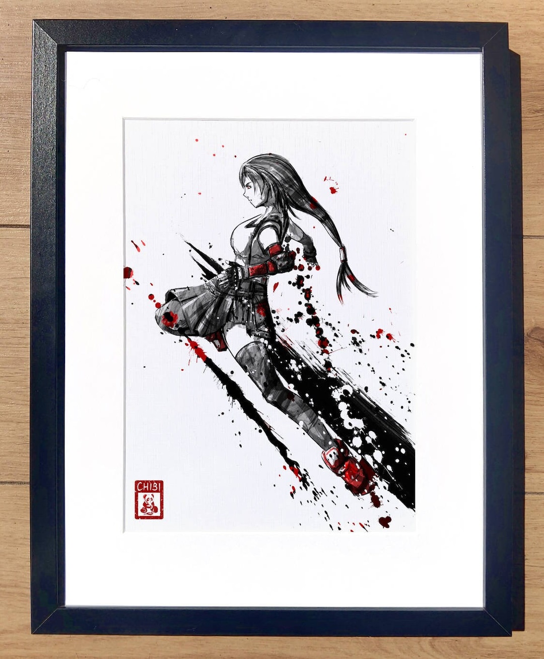 Fanart Print - Final Fantasy 7 Tifa Ink Fan Art - Etsy
