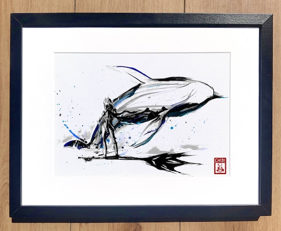 Fanart Print Childe Tartaglia Whale Genshin Impact Print - Etsy UK
