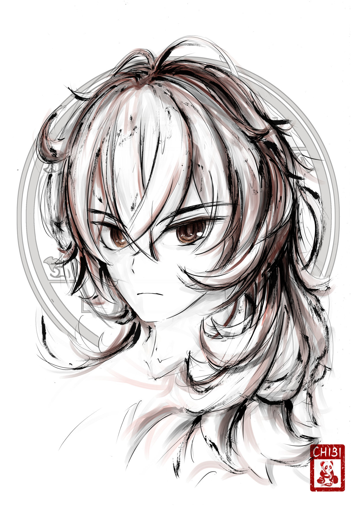 A4 Print Diluc Portrait Genshin Impact Fanart Print | Etsy