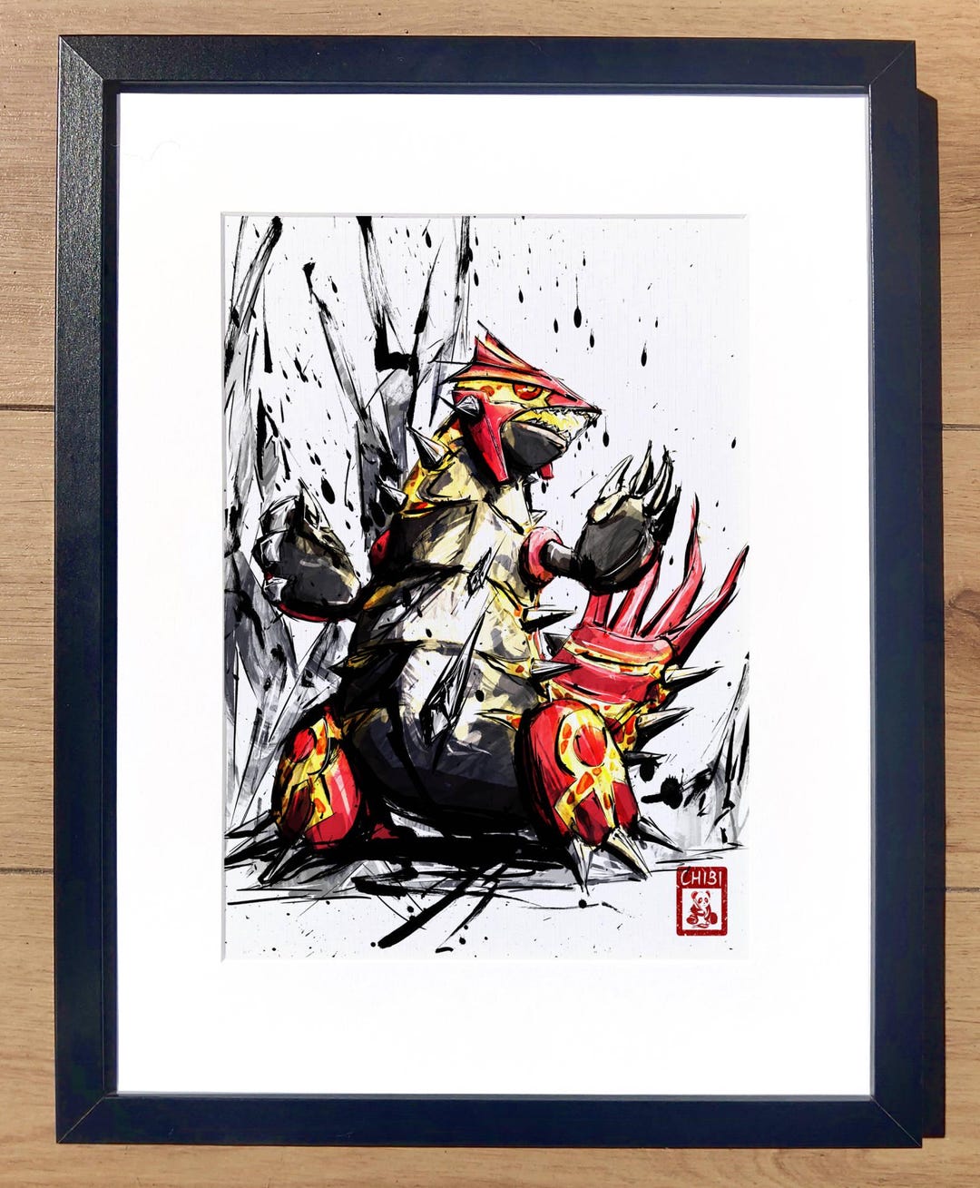 Fanart Print - Pokemon Groudon Ink Fan Art - Etsy