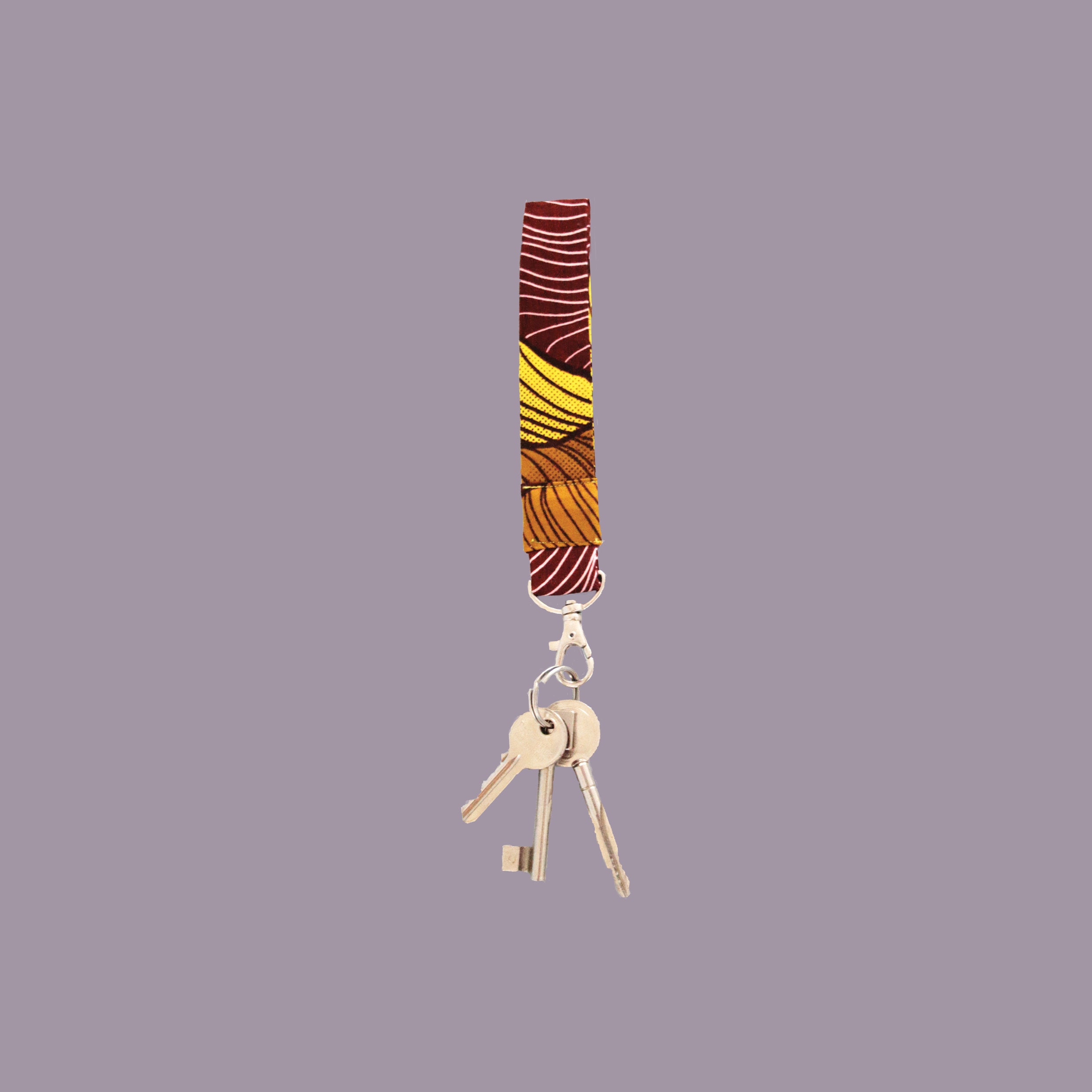 Keycord autumn Leaves African Wax Fabric Keychain Long - Etsy