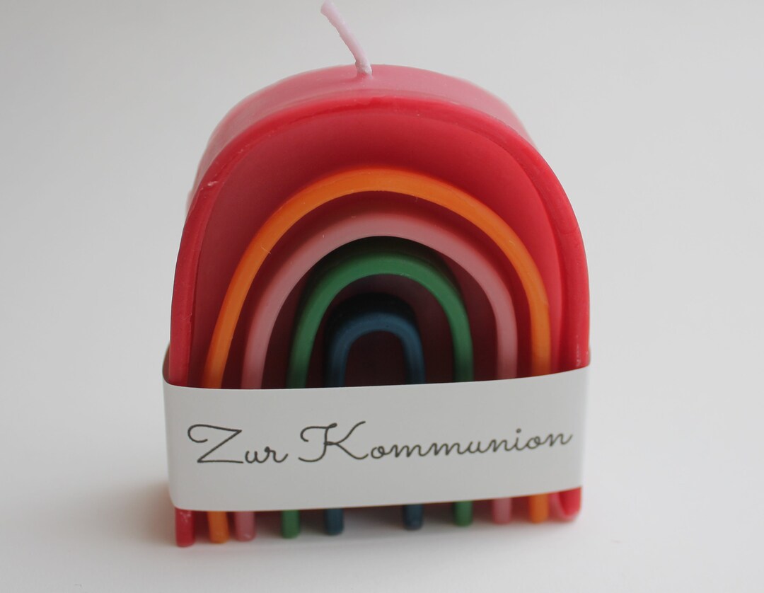 Rainbow Candle Communion Candle Communion Gift Candle Rainbow Candle ...