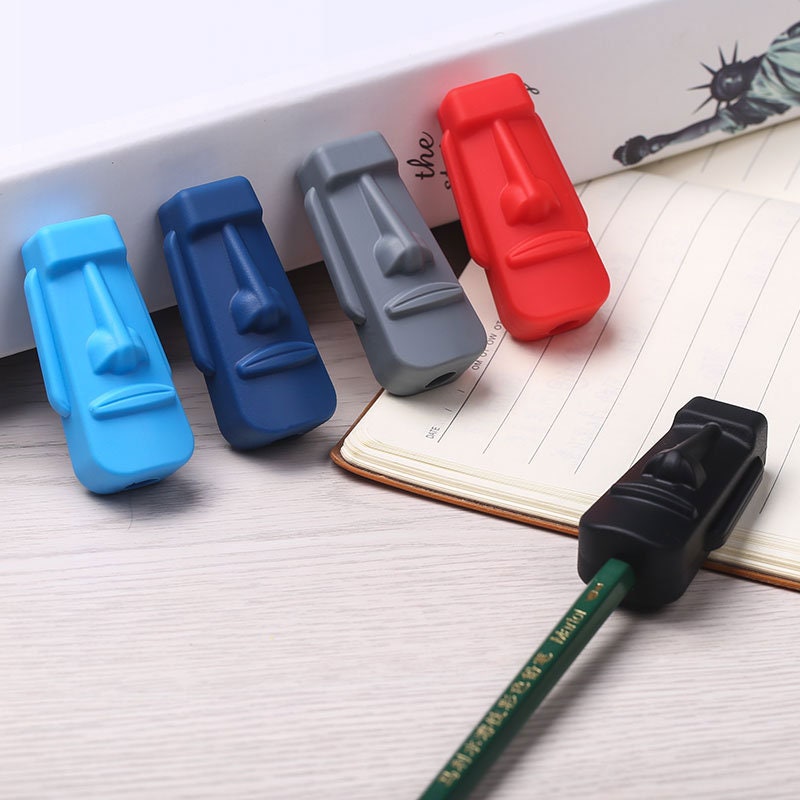 Chewy Pencil Topper Silicone Easter Island Head Chew - Etsy UK