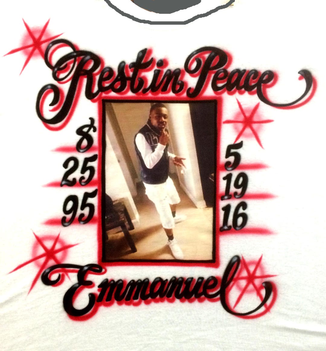 Rest in Love, Custom AIRBRUSHED T-shirt With Your PHOTO- Loving MEMORY ...