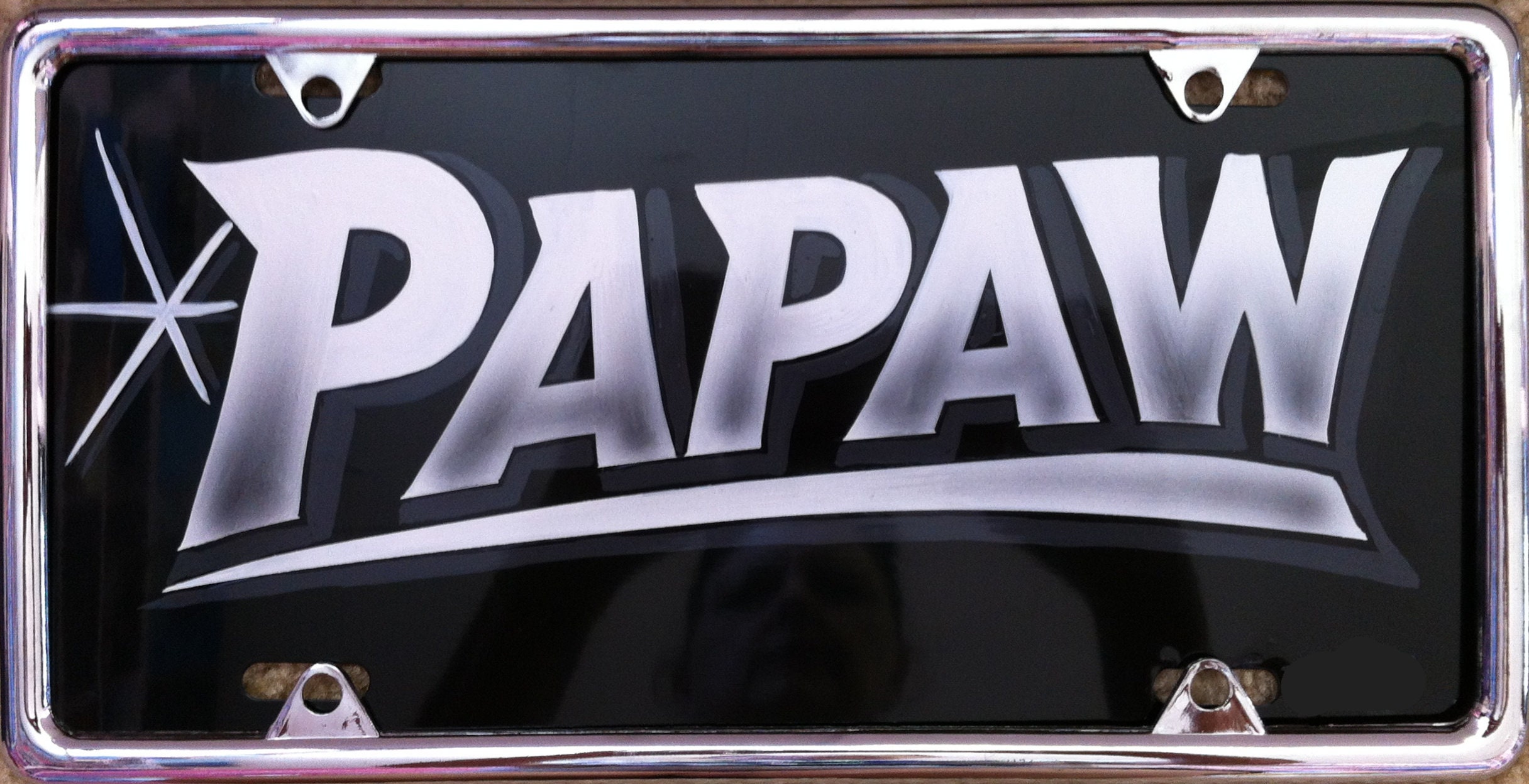 Custom Painted BLOCK Lettering - Front License Plate Vehicle Tag - Just ...
