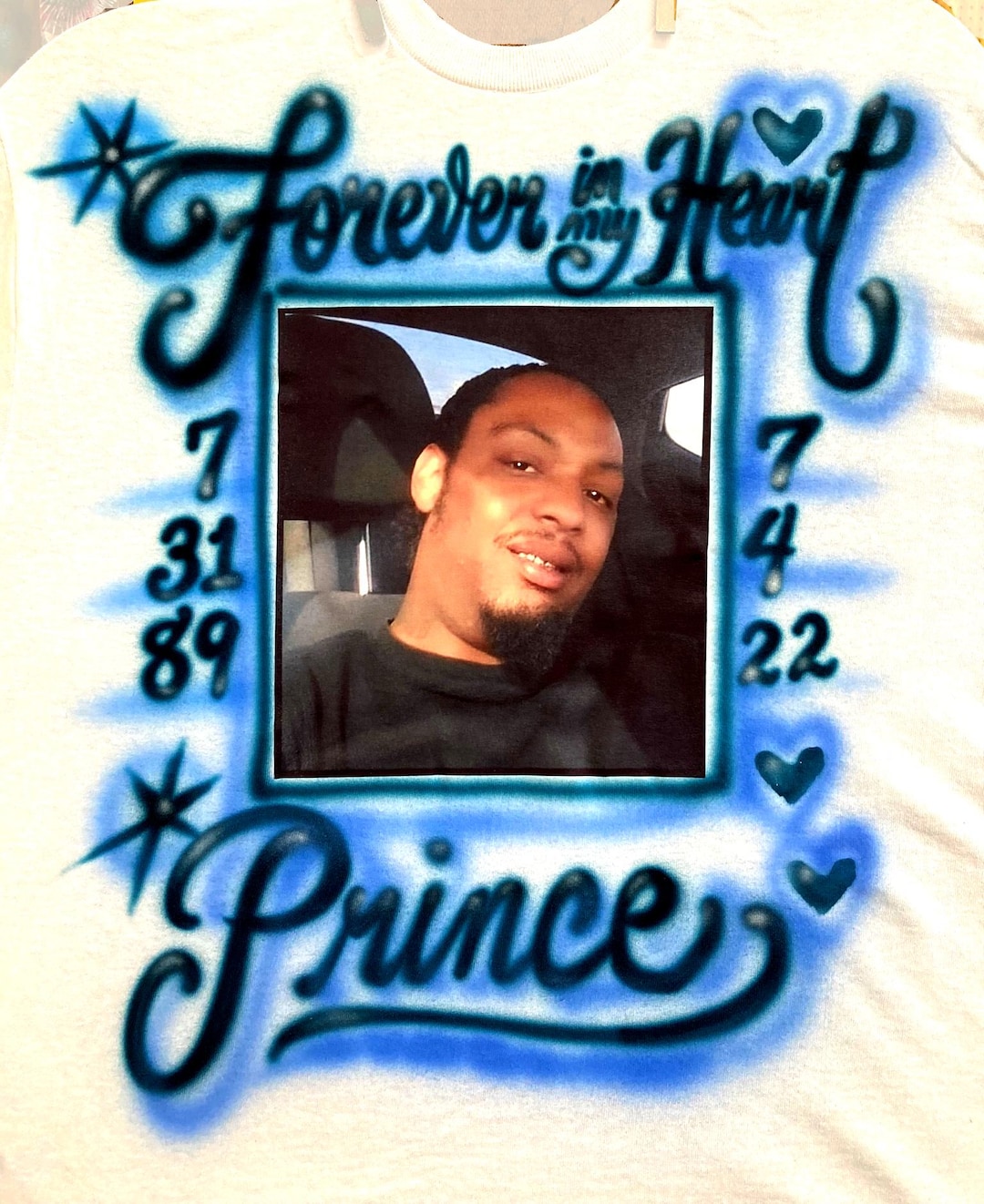 Rest in Peace, Custom AIRBRUSHED T-shirt With Your PHOTO- Loving MEMORY ...
