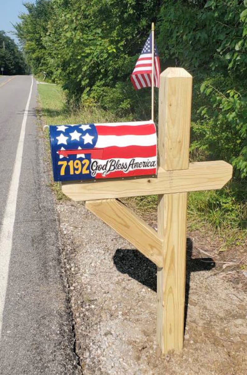 MAILBOX American Flag *custom Painted* Patriotic Design - Etsy