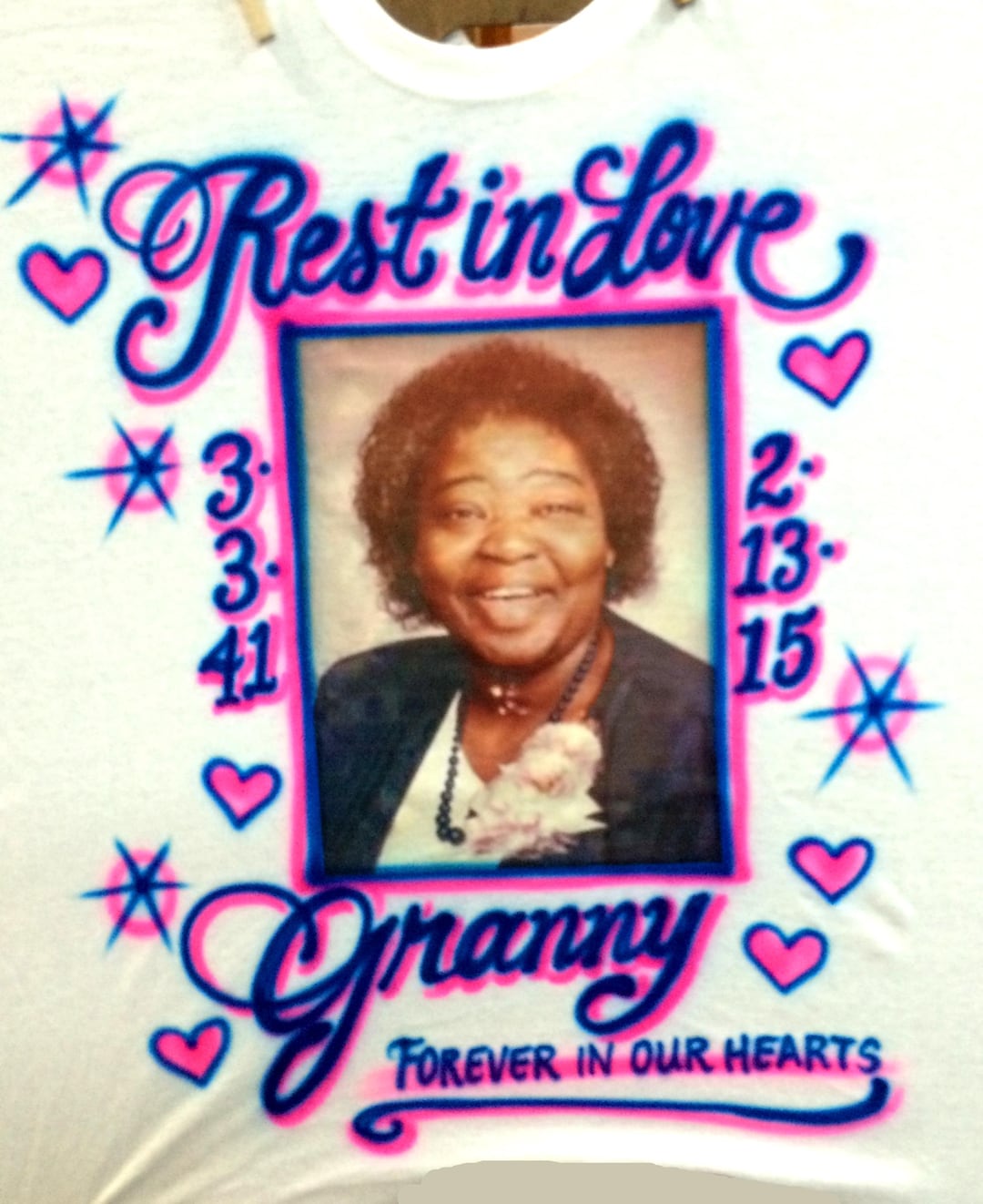 Loving MEMORY Rest in Peace Custom AIRBRUSHED T-shirt With Your PHOTO ...