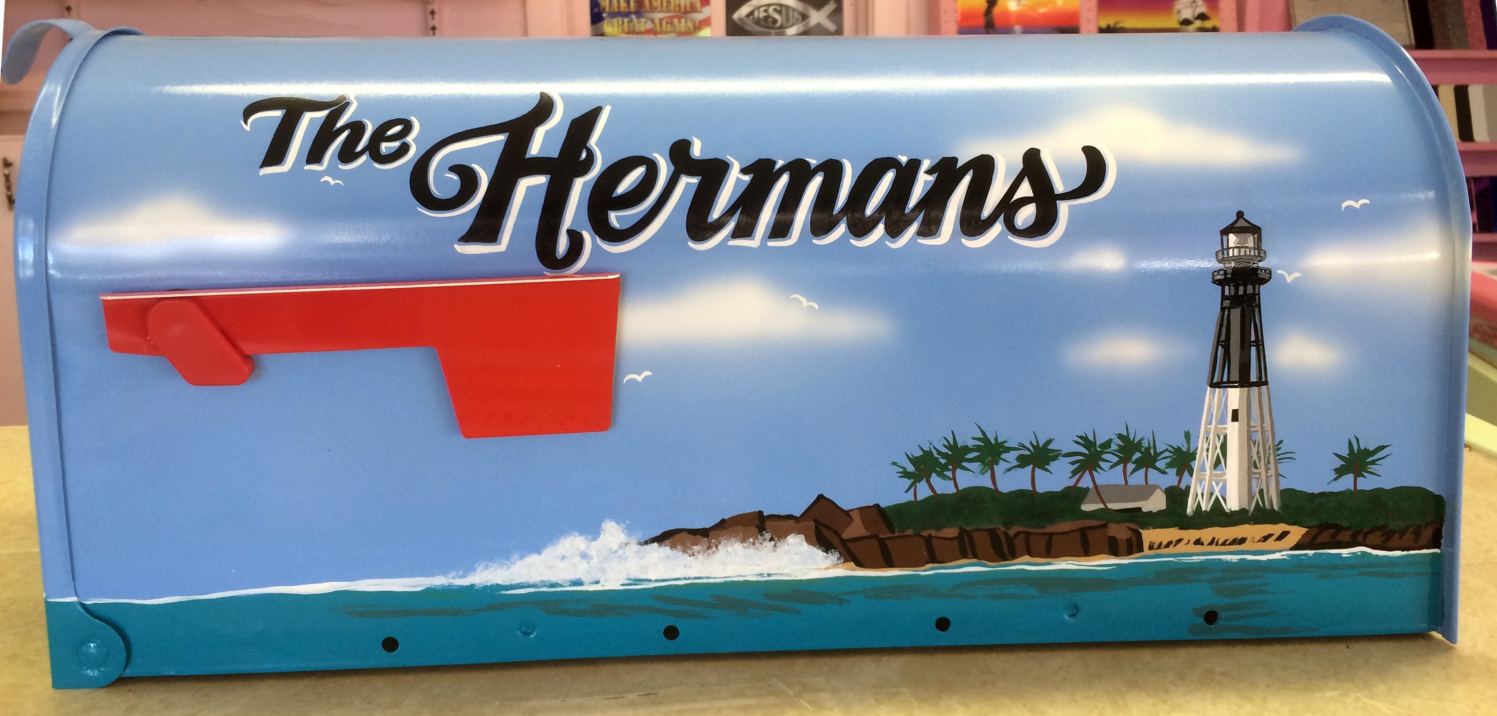 BEACH Mailbox *custom Painted* Design- Rural Style - Etsy