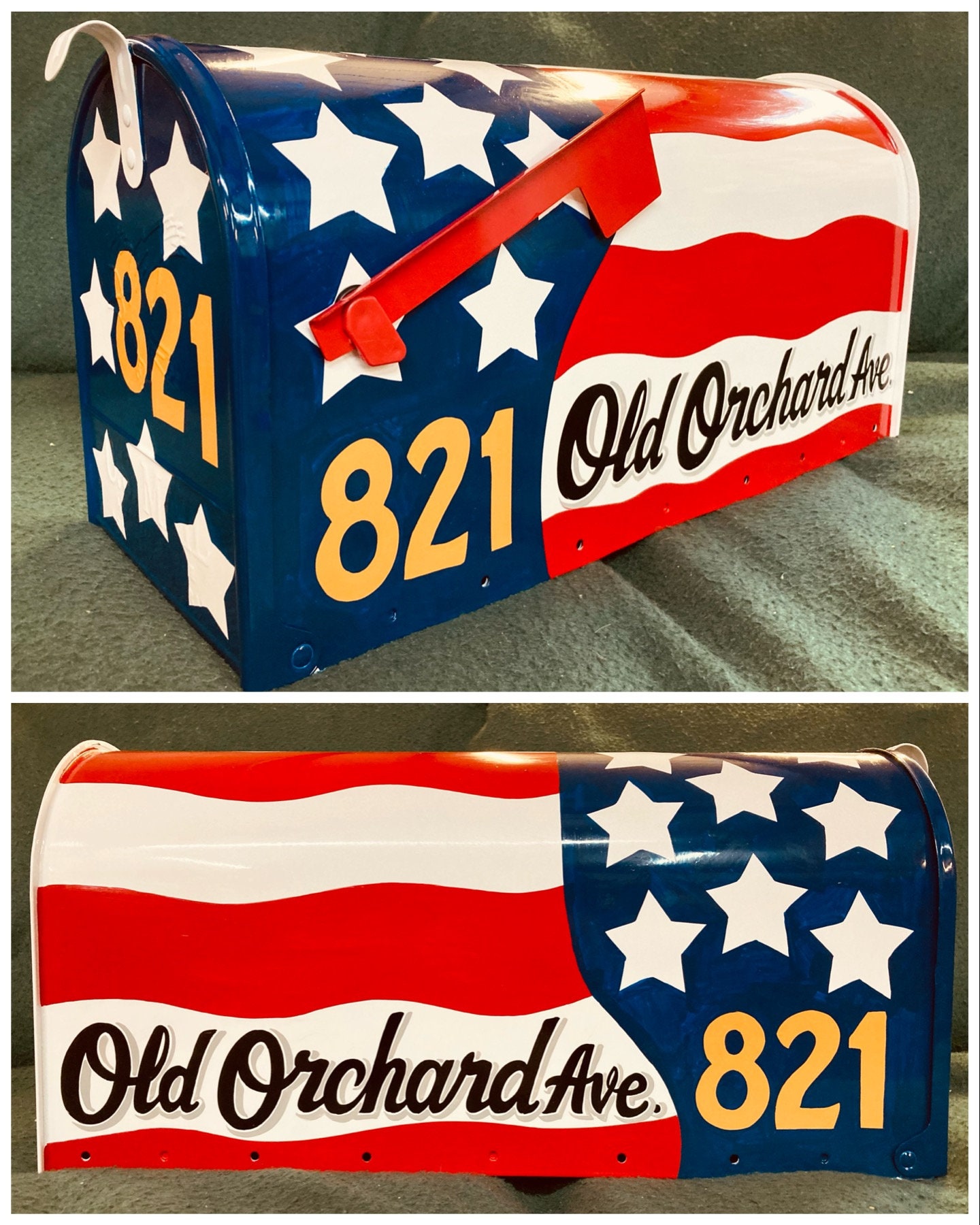 MAILBOX American Flag custom Painted Patriotic Design - Etsy