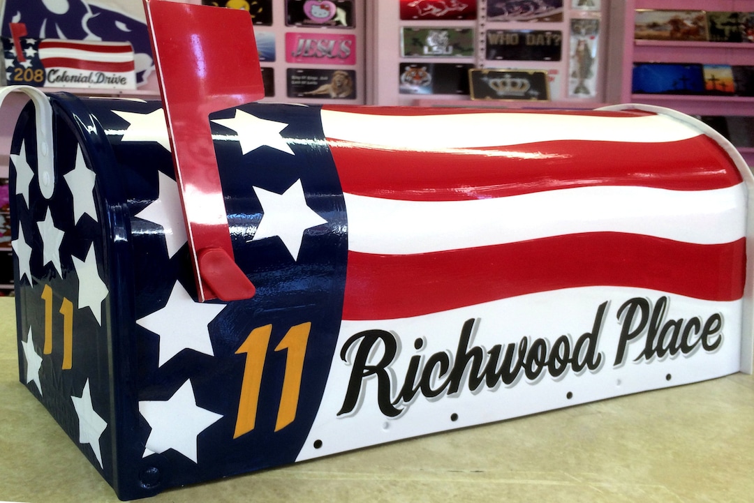MAILBOX American Flag *custom Painted* Patriotic Design - Etsy