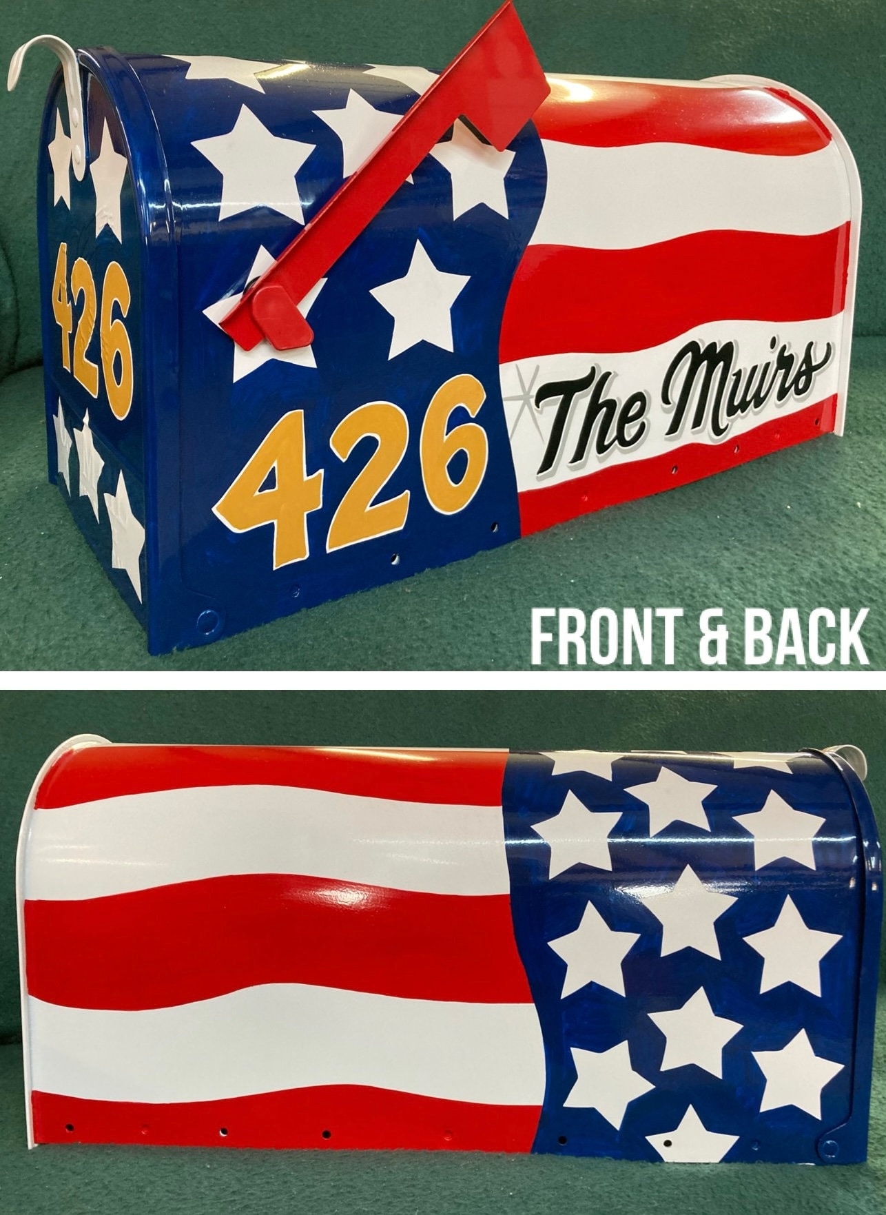 MAILBOX American Flag custom Painted Patriotic Design - Etsy